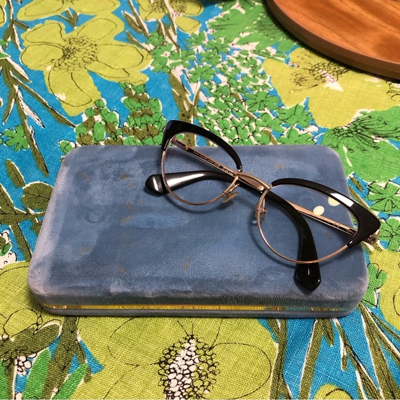 Vintage | Storage & Organization | Vintage Blue Velvet Small Jewelry ...